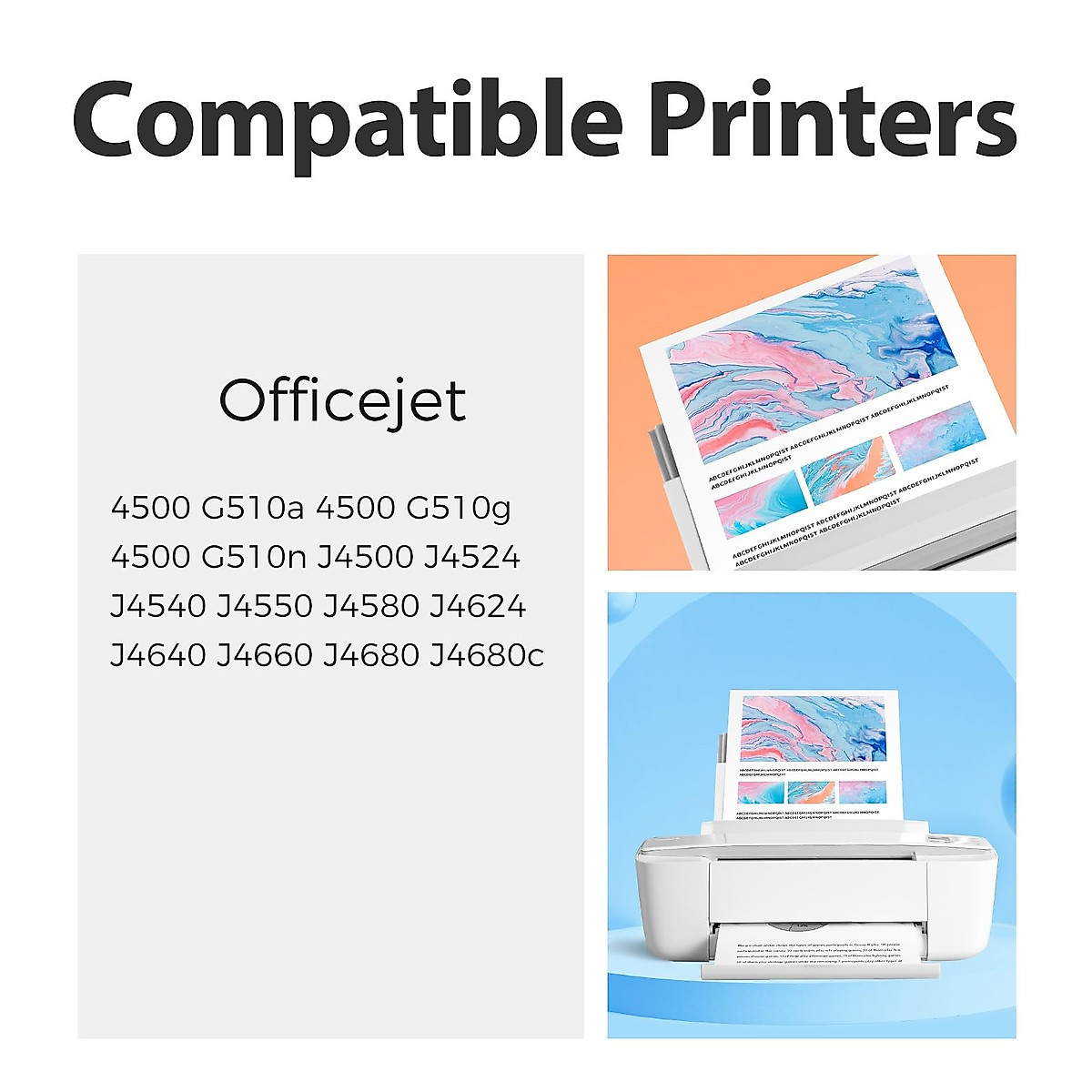 OA100 Remanufactured Ink Cartridges Replacement for HP 901XL 901 XL for OfficeJet J4680 J4580 J4680c J4550 J4524 J4540 J4500 J4660 J4640 4500 G510n G510g (Black Tri-Color, 2-Pack)