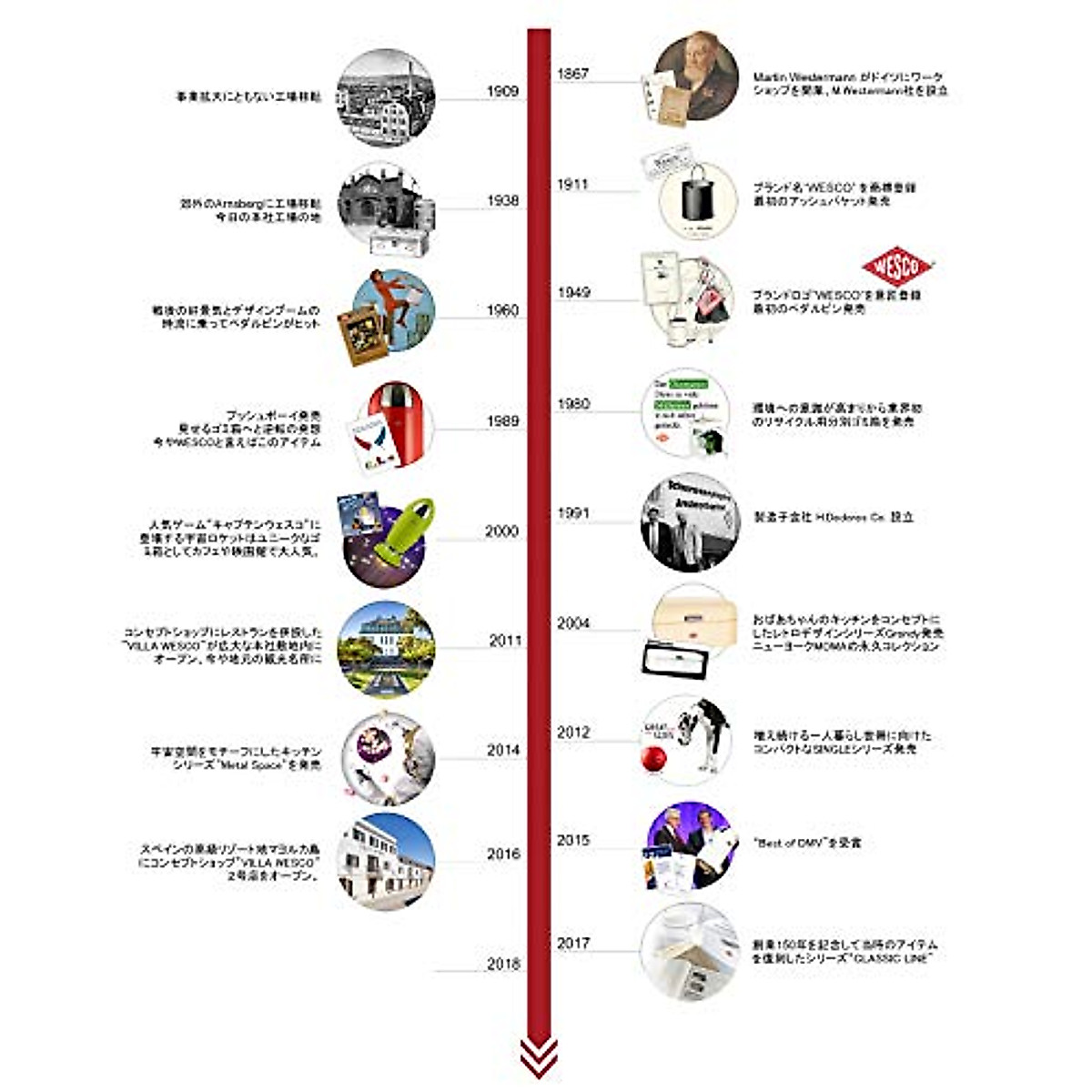 Wesco Single Boy-German Designed-Step Trash Can, Powder Coated Steel, 3.4 Gallon / 13 L, White, Black