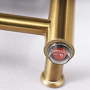 Bathroom Towel Warmer Electric Heated Towel Rack, Electric Heated Towel Drying Rack, 10-Bar Wall Mounted Towel Warmer with Timing Function, 304 Stainless Steel Polished Heated Towel Rail for Bathroom,