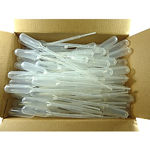 SciencePurchase 500 Pack Plastic Transfer Pipettes, Graduated to 1mL, 0.25mL Graduation