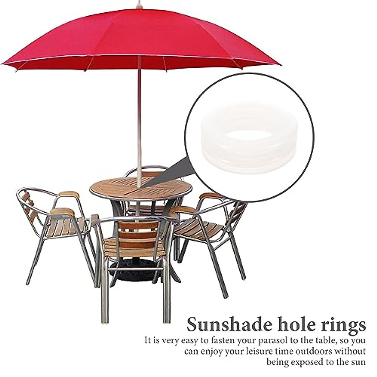 Happyyami 2Pcs Patio Table Umbrella Hole Ring Silicon Rubber Umbrella Table Hole Ring Outdoor Silicone Umbrella Hole Rings Umbrella Hole Rings Umbrella Hole Ring