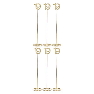 Ylwxzenith 6pcs Iron Sturdy Table Card Holders with Non - Slip Base for Weddings, Parties, and Banquets (19)