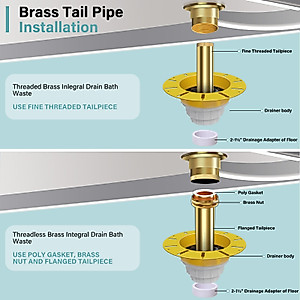 Drain for Freestanding Bathtub, Durable Free Standing Tub Drain Kit, Easy Installation, Leak-Proof, Free Standing Bathtub Drains with ABS Adapter-Compatible with Freestanding/Floor Mounted Bathtub
