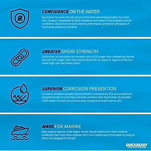 Quicksilver 858026Q01 Premium Plus 2-Stroke Marine Engine Oil Synthetic Blend, 32 Oz.