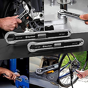 DURATECH Universal Wrench Set, Adjustable Wrench Set, SAE & Metric, 8-inch&10-inch, 44 sizes in 2 Piece, Drop Forged, ANSI standard