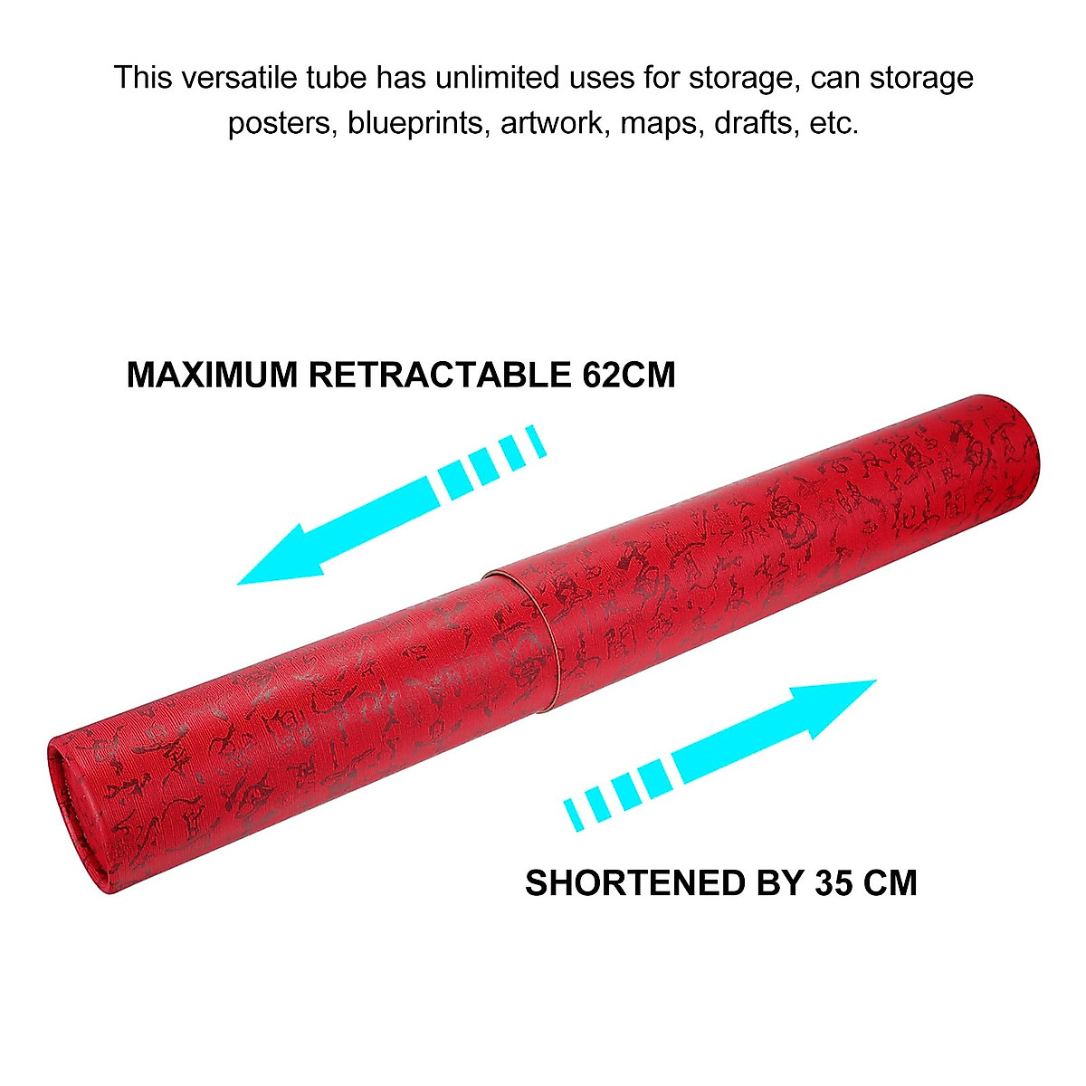 VILLCASE Paper Poster Tube, Mailing Tubes Shipping Calligraphy Painting Document Tubes Kraft Storing Tube Holder, Round Storage Tube for Map Posters Documents