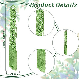 FREEBLOSS 6 Set Macrame Bookmarks Kit DIY Bookmark with Tassels Bohemian Braided Book Markers for Women Hand Knitted Bookmarks for Book Lovers