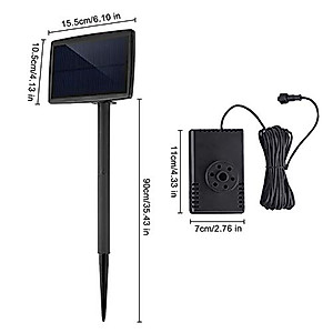 OCGIG Solar Power Fountain 180L/H Pump Pool Fish Garden Pond Watering Submersible Tool