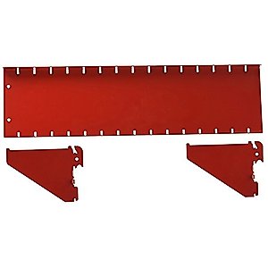 Wall Control Shelf 4in Deep Pegboard Shelf Assembly Pegboard and Slotted Tool Board – Red