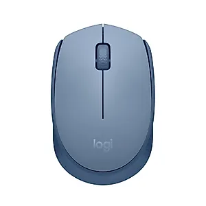 Logitech M170 Wireless Mouse for PC, Mac, Laptop, 2.4 GHz with USB Mini Receiver, Optical Tracking, 12-Months Battery Life, Ambidextrous - Blue Grey