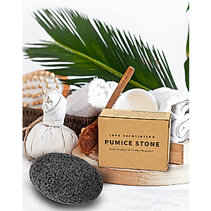 Maryton Natural Pumice Stone for Feet - Lava Foot Exfoliator Scrubber Pedicure Tools, Dead Skin Corn Callus Remover for Feet and Hands, 2 Count