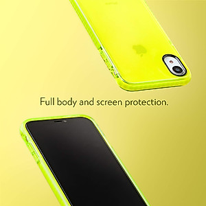 SteepLab Barrier Case for iPhone XR (2018, 6.1" Screen) - Impact Absorbing Case with Full Body Protection and Raised Bezel (Hi-Energy Neon Yellow)