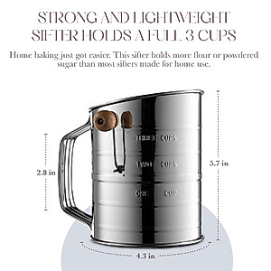 Bellemain Stainless Steel 3 Cup Flour Sifter
