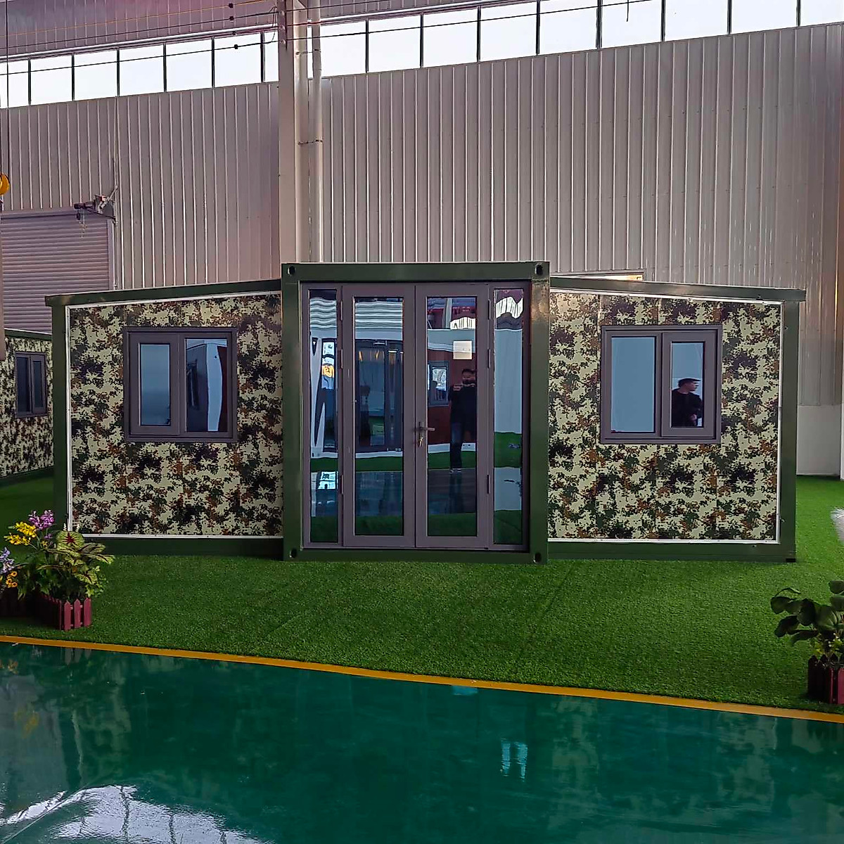 Mobile prefab Expandable Tiny Houses for Families with Restroom, Outdoor Storage. Sturdy Steel and Plastic. Suitable for Various Purposes Like Hotels, Offices etc. (19ft x 20ft)