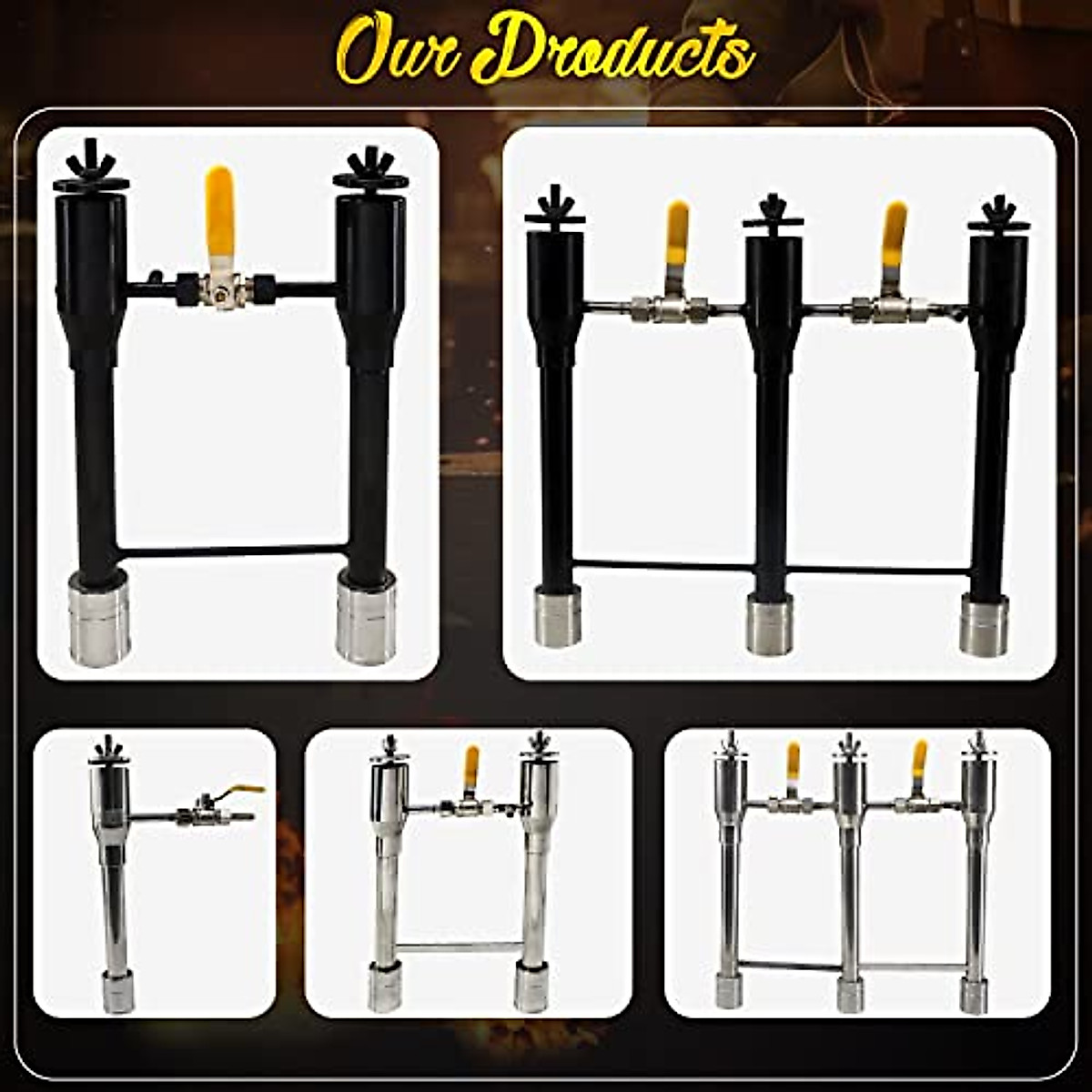 SIMOND STORE Propane Forge Burner Kit, Single Burner for Blacksmithing Furnace Foundry Forge Jewelry Making Raku Kiln Farrier - MS Forge Burner with Hose Valve and Regulator