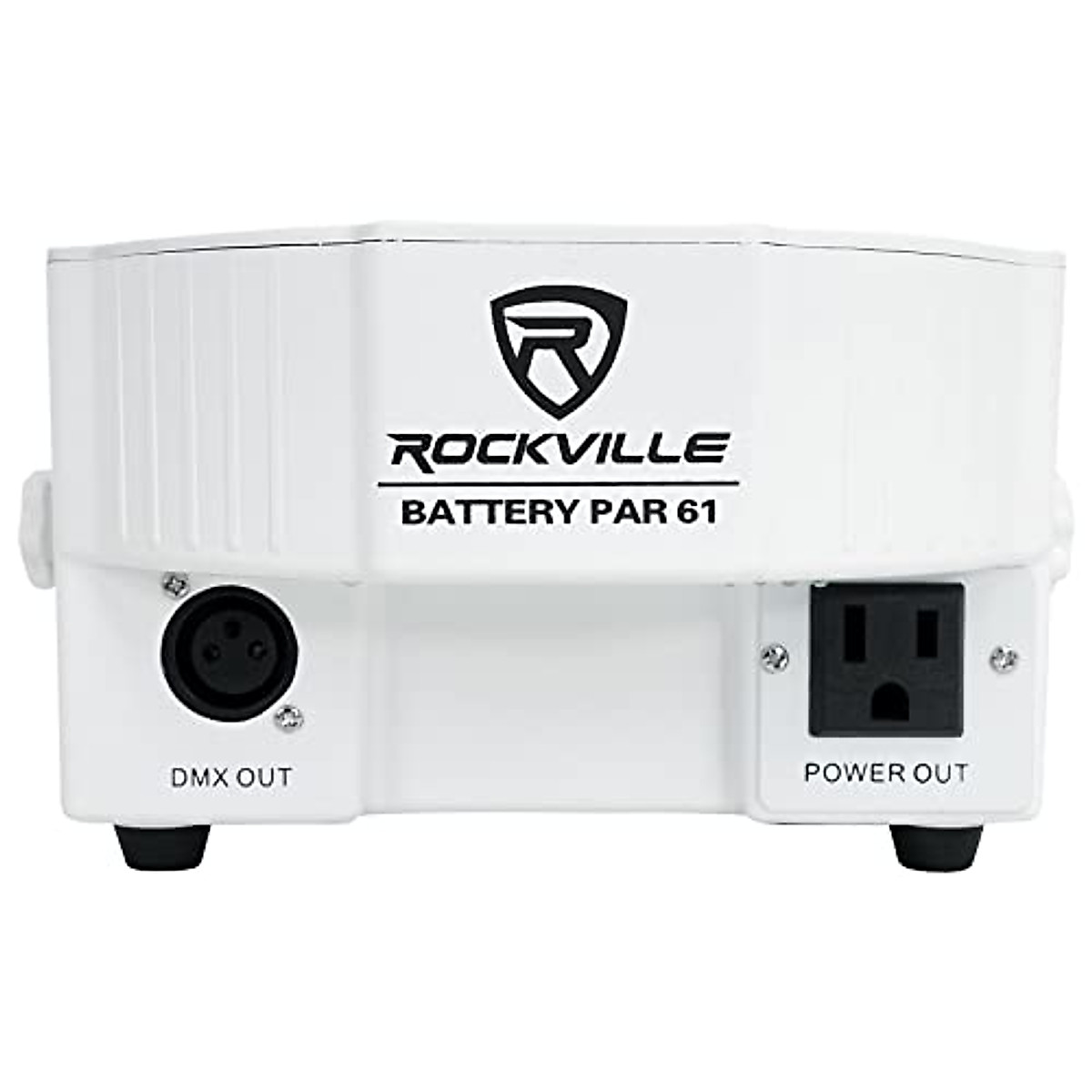 2) Rockville Battery PAR 61 White Rechargeable RGBWA+ DMX DJ Up-Lights+Remotes