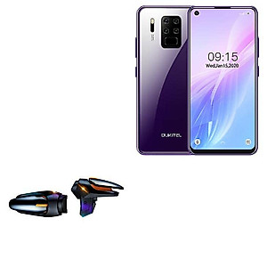 BoxWave Gaming Gear for Oukitel C18 Pro (Gaming Gear by BoxWave) - Touchscreen QuickTrigger Auto, Trigger Buttons Autofire Gaming Mobile FPS for Oukitel C18 Pro - Jet Black