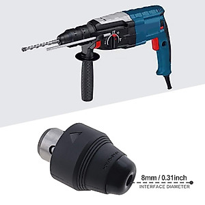 Create idea SDS Plus Drill Chuck 2608572213 Black Compatible With Bosch GBH2-26DFR GBH2-28DFV GBH4-32DFR Hammer Drills Replacement Parts