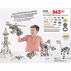 K’NEX Imagine: 100 Model Building Set – 863 Pieces, STEM Learning Creative Construction Model for Ages 7-10, Interlocking Engineering Toy for Boys & Girls, Adults - Amazon Exclusive