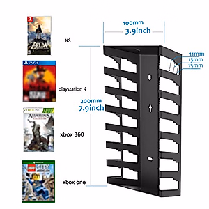 Monzlteck Video Game Case Storage Wall Mount,Gaming Accessories