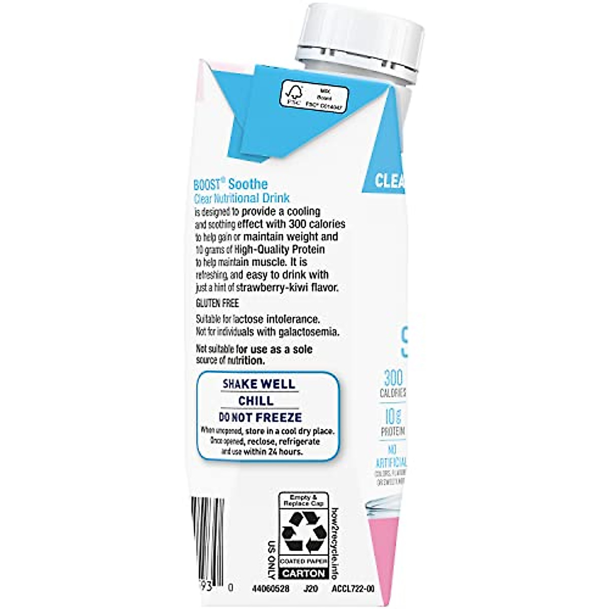 Boost Soothe Clear Nutritional Drink (Strawberry-kiwi, 8 Fl Oz (Pack of 12))