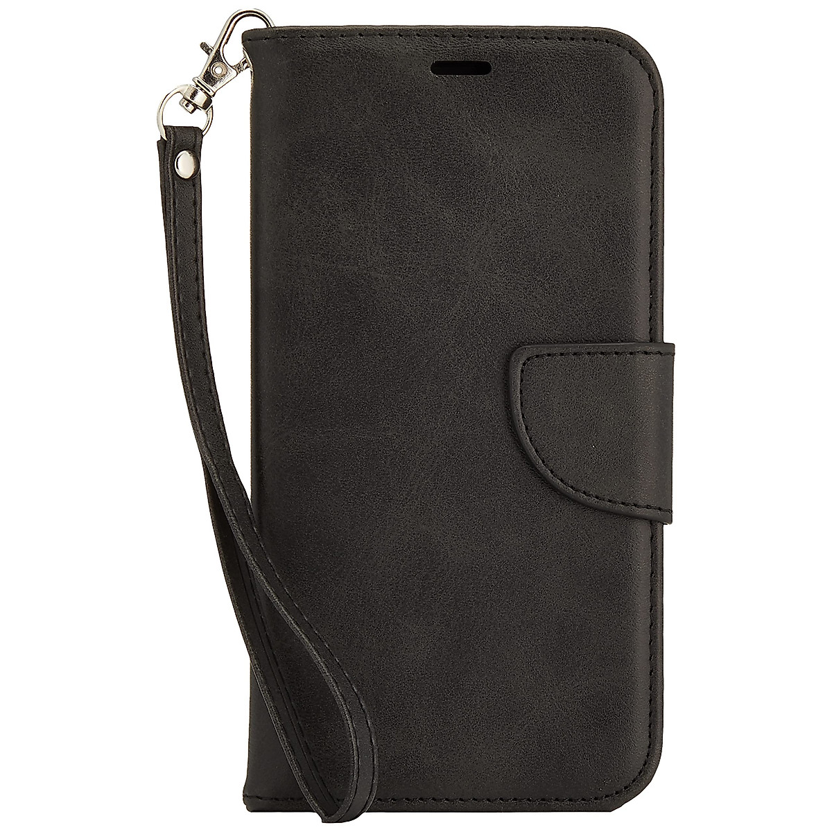 Glow Co, Ltd. iPhone 11 Notebook Type Case with Strap, Black, Tempered Glass & Stylus Pen 406-1-03