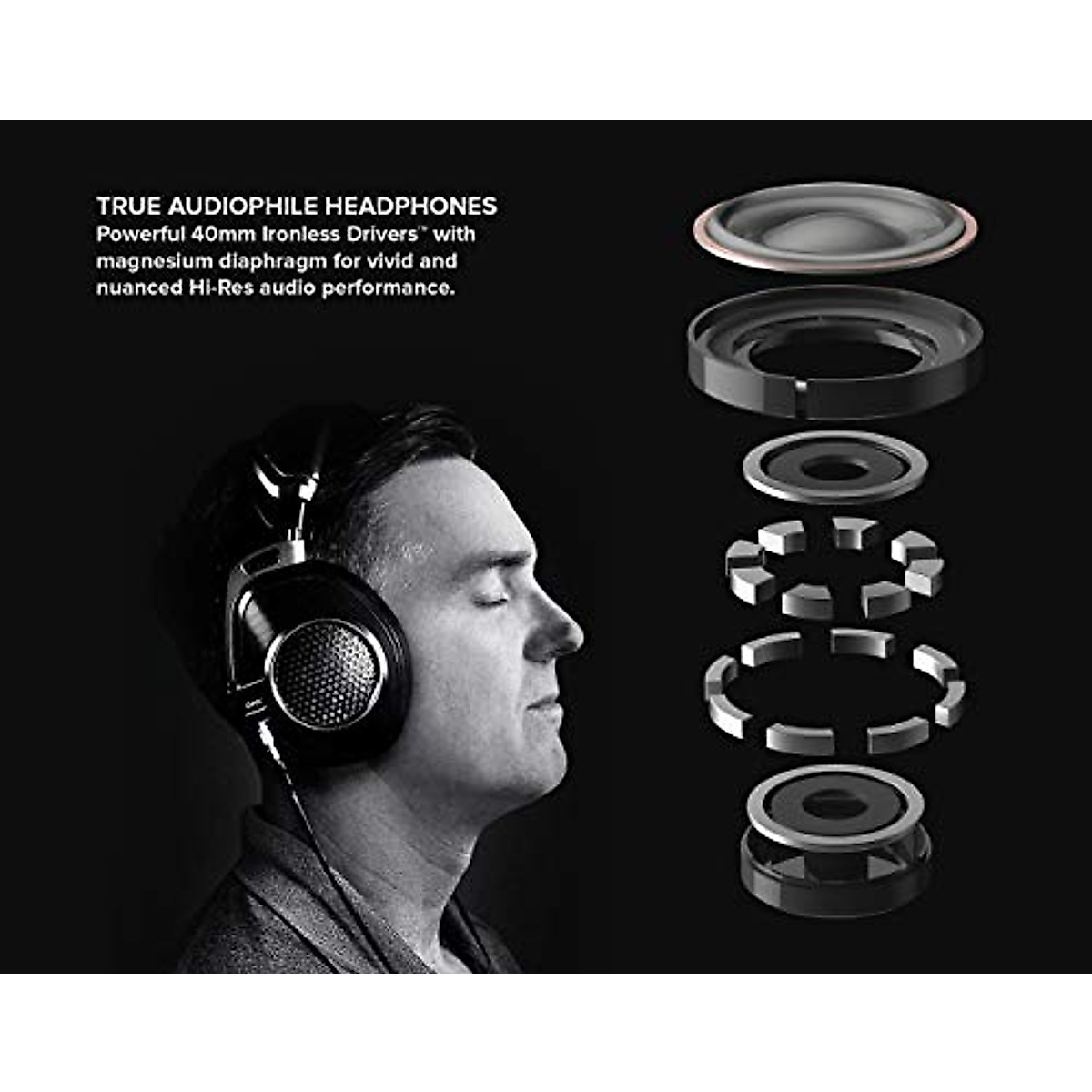 Cleer Audio NEXT Wired Audiophile Headphones - High End Lambskin Memory Foam Studio Earpads, Open Back, Alloy Structure, Innovative Ironless Magnesium Driver Units, Award Winning High-Resolution Sound