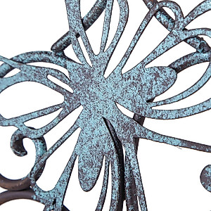 Adeco Metal Butterfly Scroll Wall Sculpture 26.5" Wall Art Decor Hang Indoor Outdoor for Home, Bedroom, Living Room, Office, Garden