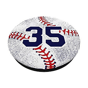 Baseball Number 35 Player Uniform 35th Birthday Blue Zx