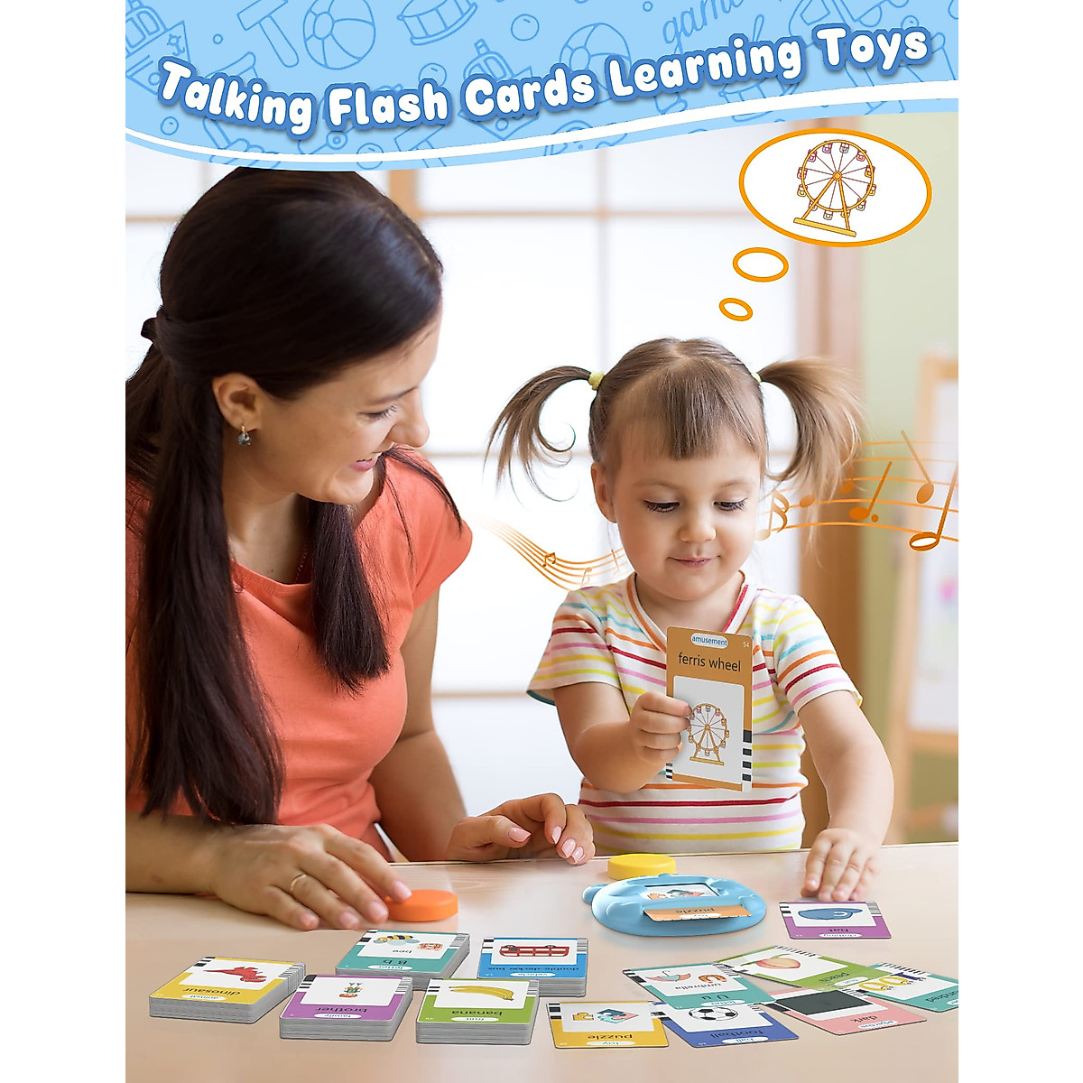 510 Sight Words Talking Flash Cards for Toddlers 2-4 Years, Pocket Speech for 2 Year Olds, Kids English Learning Flashcards Educational Toys, Speech Therapy Toys for Toddlers 1-3