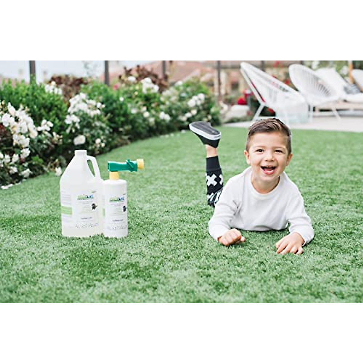BioTurf BioS+ Artificial Turf Grass Concentrate Enzyme Cleaner and Pet Odor Eliminator - Removes Odors and Sanitizes - Organic, Safe, Environmentally Responsible (1 Gallon)