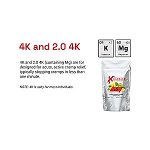 Krampade Electrolytes Powder Potassium Supplement - 4000 mg K+, >4X More Than Coconut Water | Instant Cramp Relief | Hydration Powder