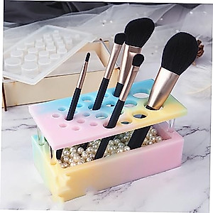 Didiseaon 1 Set Cosmetic Box Mold Silicone Hair Scrubber Mold Resin Molds Candle Molds Resin Jewelry Tray Mold Hand Molds Silicone Makeup Applicator DIY Handmade Mold Desktop Ornament Mold