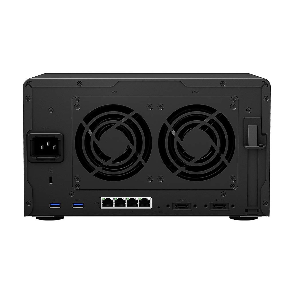 Synology DiskStation DS1621+ NAS Server with Ryzen 2.2GHz CPU, 32GB Memory, 60TB HDD Storage, 1TB M.2 NVMe SSD, 4 x 1GbE LAN Ports, DSM Operating System