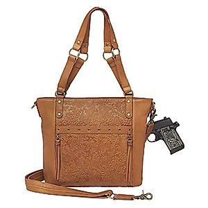 GTM Gun Tote'n Mama Cowhide Conceal Carry Purse, tan, One Size