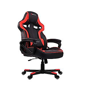Arozzi - Milano Ergonomic Computer Gaming/Office Chair with Swivel, Tilt, Rocker, Adjustable Height and Adjustable Lumbar Support - Red