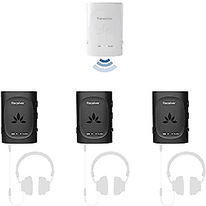 Avantree Audiplex 2403s & TR2403S Receiver, Bundle: Multiple Wireless Transmitter & Receiver, Scalable to 100PCS Headphones/Speakers