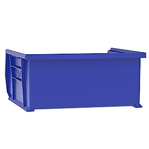 Akro-Mils Plastic Hanging Stackable Storage Bins Bundle - Blue (12-Pack + 6-Pack)