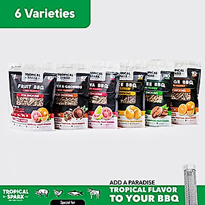 Tropical Spark Coffee Wood Pellets | Perfect for BBQ, Smoking, Grilling, Bake, Roast and Braise | Premium 100% All-Natural | 1 lb. Bag
