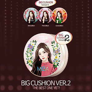 MIBA Ion Calcium Foundation Double Cushion RX 25 g / 0.88 oz Big Cushion SEASON2 Long Lasting Effect for Dewy Skin. Skin moisturizing. Skin tightening relief. Fine coverage. Smooth adhesion (No 23)