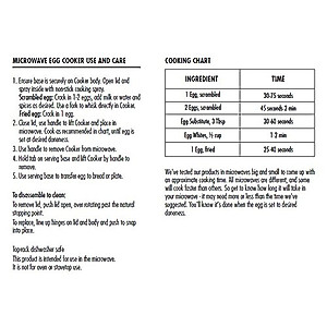 OXO Good Grips Microwave Egg Cooker ,White