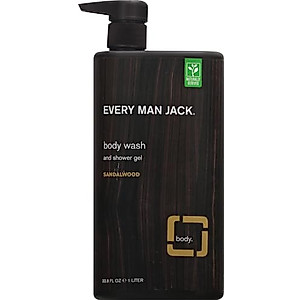 Every Man Jack Body Wash, Sandalwood 33.8-ounce Moisturizing
