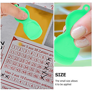 Luxshiny Ticket Scratcher Keychains, 5pcs Small Scraper Tools Scoop Shape Scratcher Keyring For Tickets Stickers Labels Films Sublimation