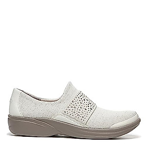 BZees Womens Pizazz Slip-On Eggnog Sparkle 7.5 W