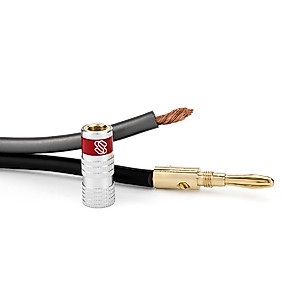 Sewell Silverback Banana Plugs, 24k Gold Dual Screw Lock Speaker Connector, 12 Pairs