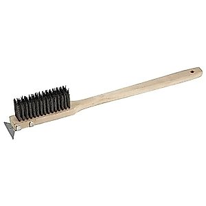 Winco Heavy Duty Steel Wire Brush, 20-Inch