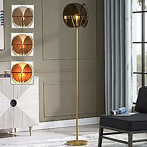 LeeZM Floor Lamp, Standing Lamp LED Torchiere Floor Lamp for Bedroom Floor Lamps for Living Room Modern Gold Floor Lamp Industrial Tall Lamp with Acrylic Lampshade 3 Way Dimmable Floor Lamp For Office