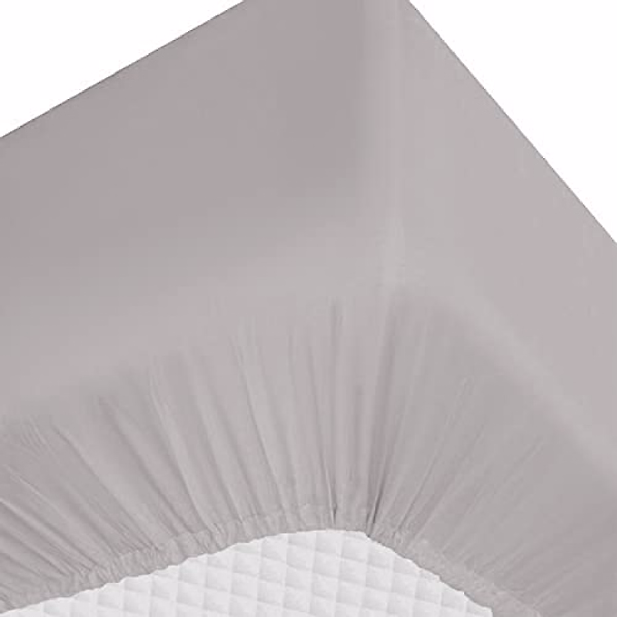 IR Imperial Rooms Twin Fitted Sheet - 16 Inch Deep Pocket Fitted Bed Sheets Twin Size Premium 1800 Soft Microfiber Shrink and Fade Resistant All Around Elastic Fitted Bottom Sheets Only (Grey)