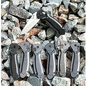 Generic Black Anodized Honeycomb Billet Aluminum Tritilian Design Scales Full Size Griptilian Custom Knife Handle, Knife Scales, EDC