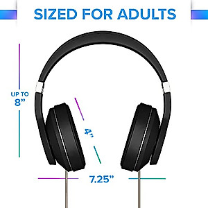DefenderShield EMF-Free Over-Ear Adult Headphones - Universal Air Tube Wired Crystal Clear Stereo Headset with Microphone & Volume Control - Compatible with iPhone, Galaxy, iPad & Other Audio Devices